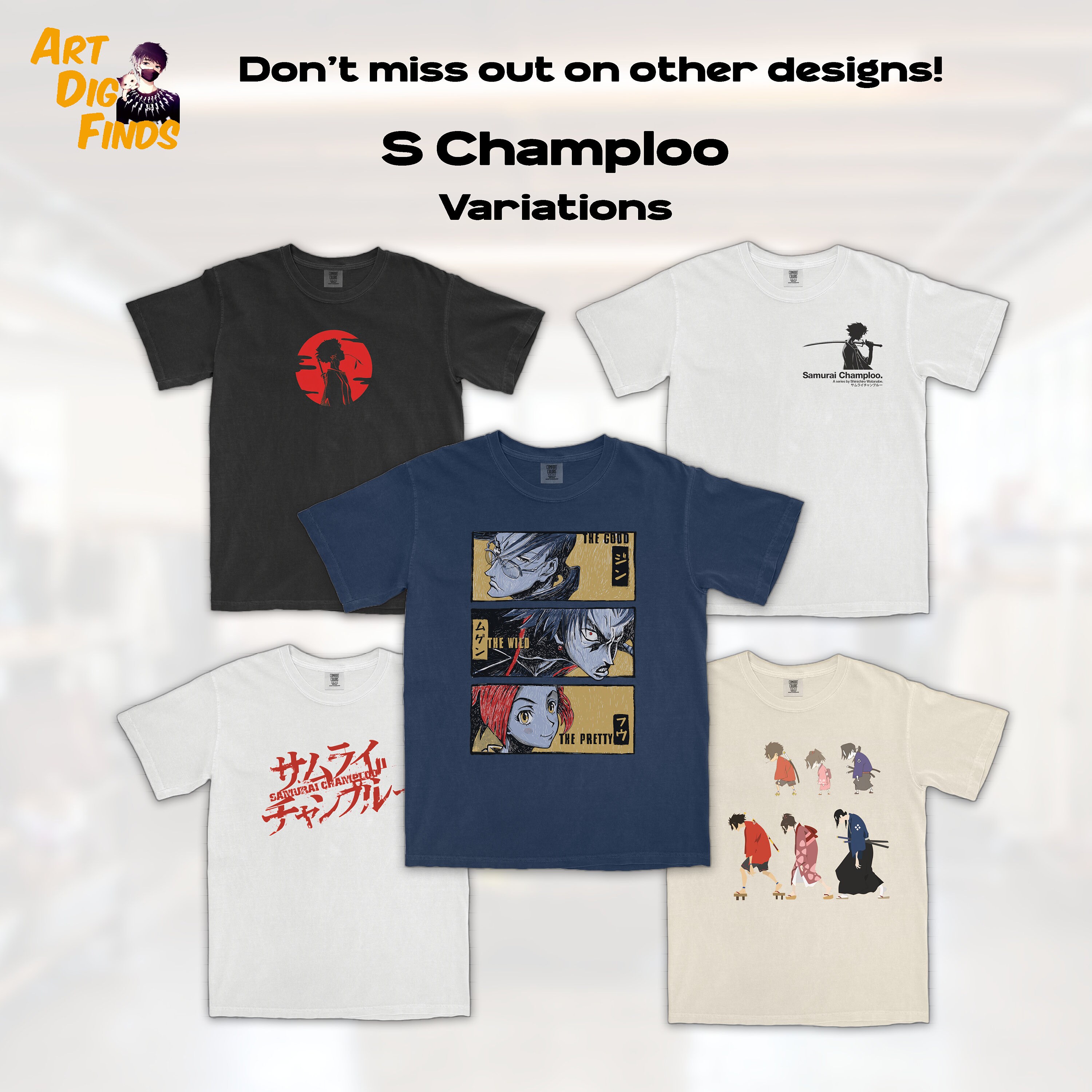 Minimalist Samurai Champloo Shirt,mugen,subtle Anime Merch,oversize ...