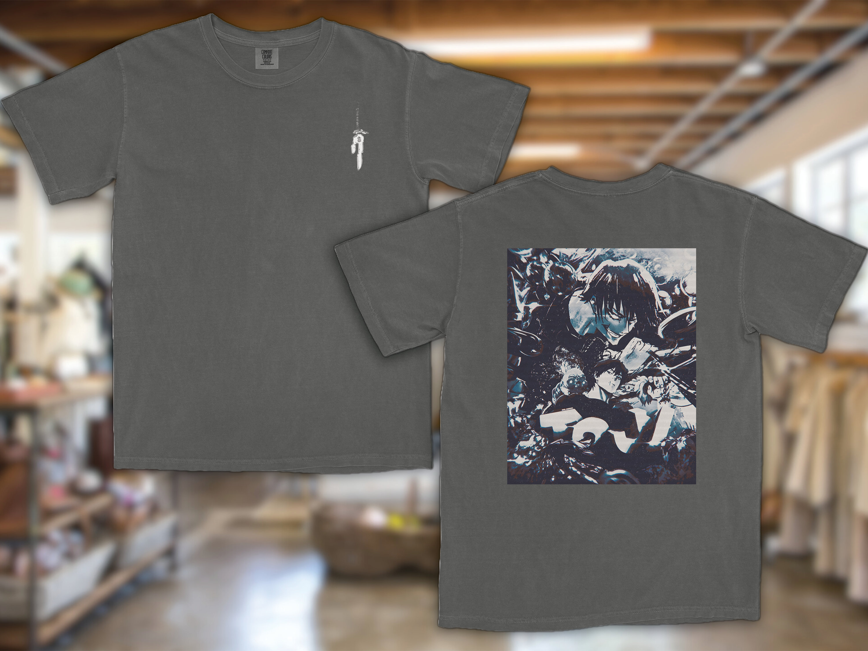 JJK Shirt,toji Fushiguro Tee,front Back Design,toji Spear Dagger,unisex ...