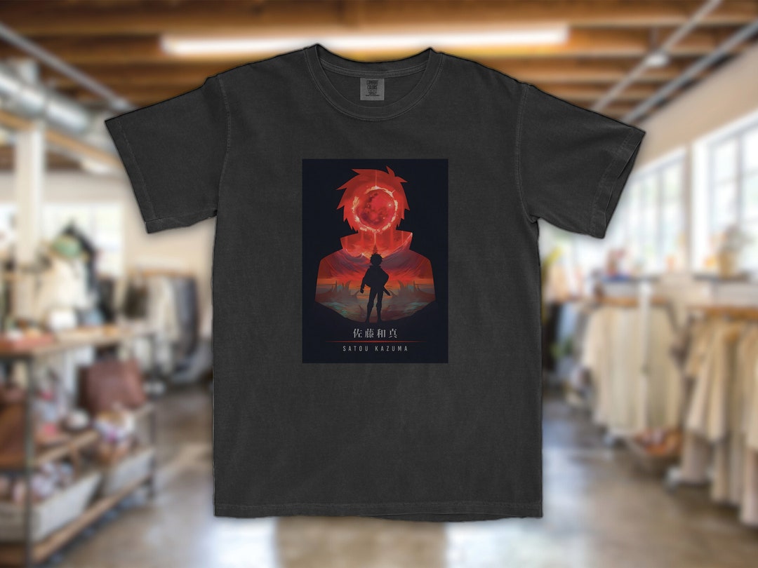 Konosuba Merch,kazuma Satou Shirt,subtle Anime Merch,unisex Oversized ...