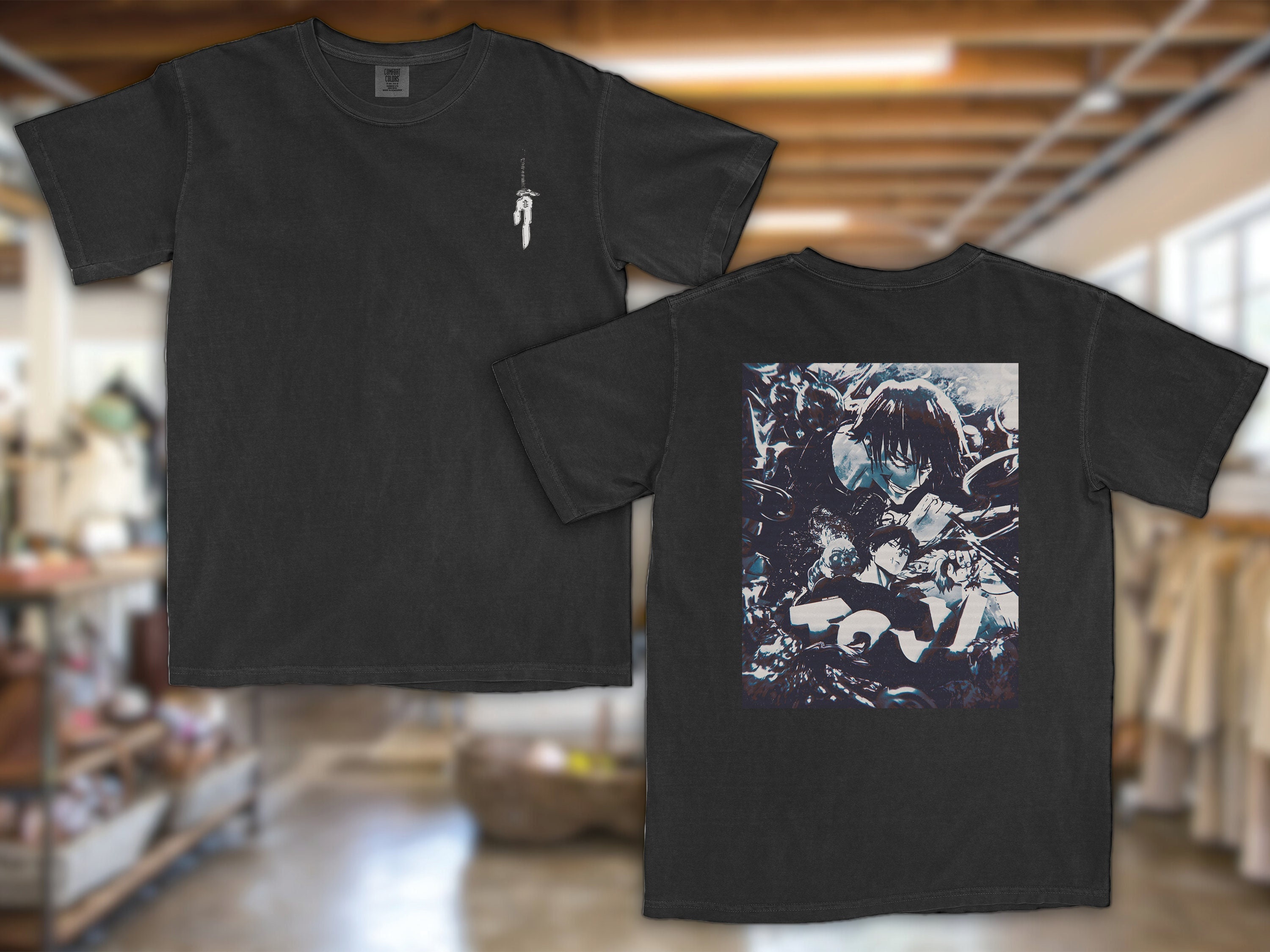 JJK Shirt,toji Fushiguro Tee,front Back Design,toji Spear Dagger,unisex ...