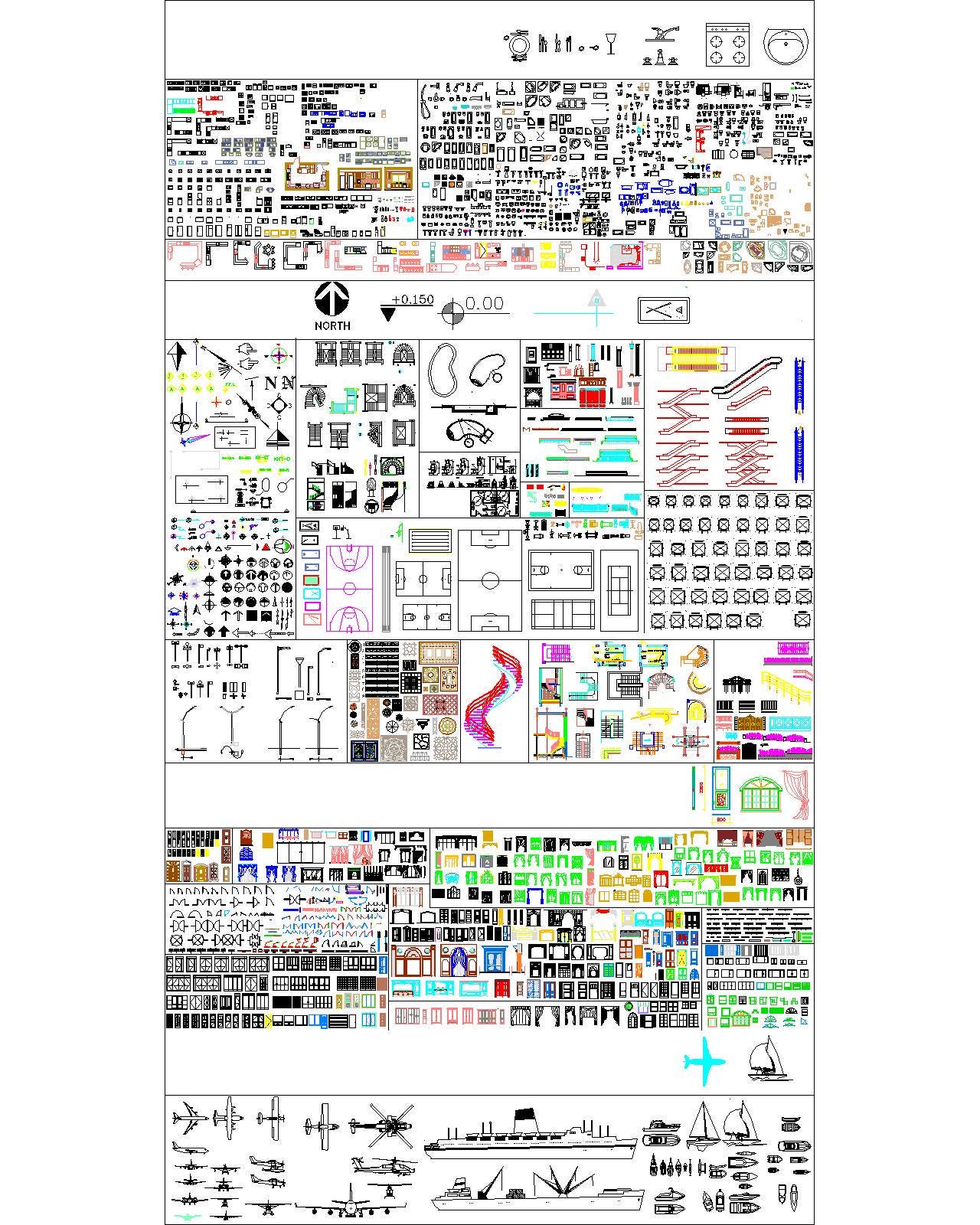 2D Autocad Architectural Drawing Symbols - Etsy
