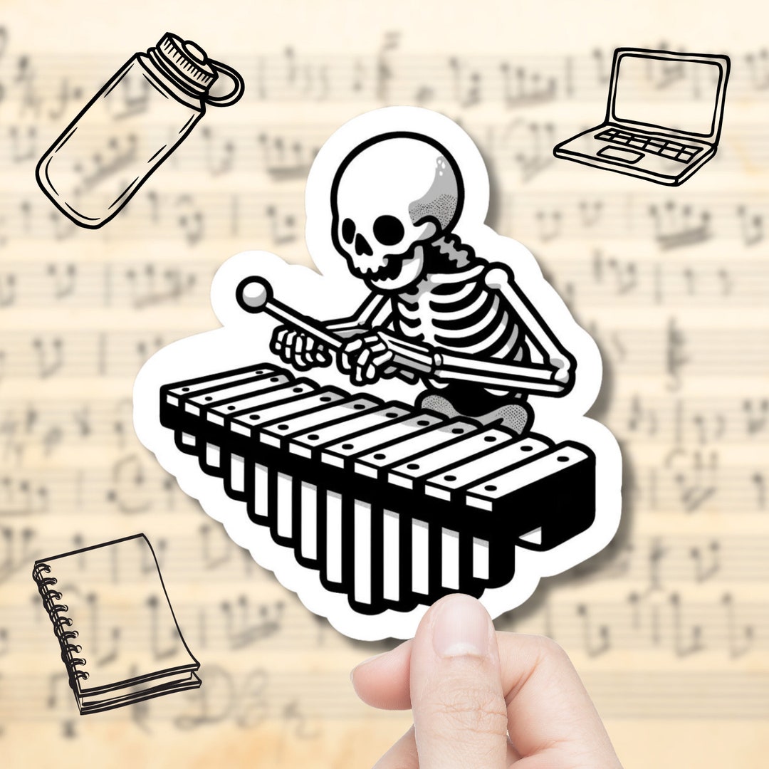 Anatomy Sticker, Human Skeleton, Bones Sticker, Skeleton Sticker, Music ...