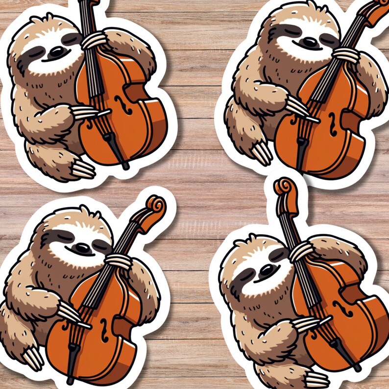 Kawaii Sloth Sticker, Baby Sloth Sticker, Kids Sloth Sticker, Cute ...