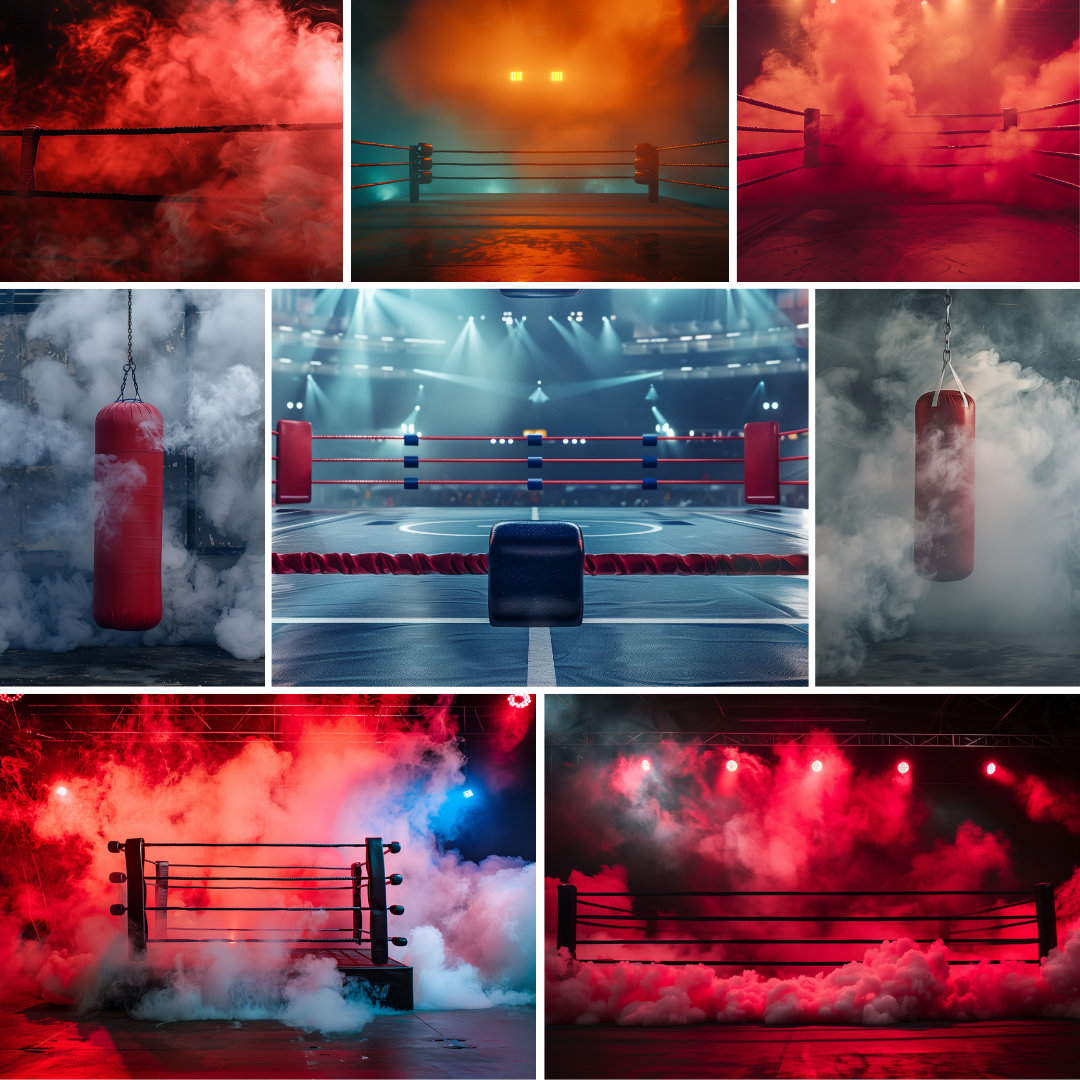 Boxing Digital Backdrops Boxing Ring Digital Backgrounds Sports ...