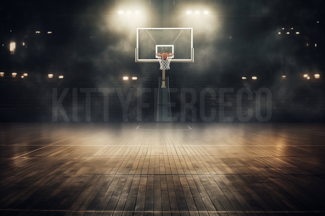 Basketball Digital Backdrop Basketball Hoop Digital Background ...