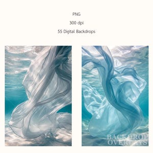 Underwater Fabric Digital Backdrops Maternity Photography Portrait ...