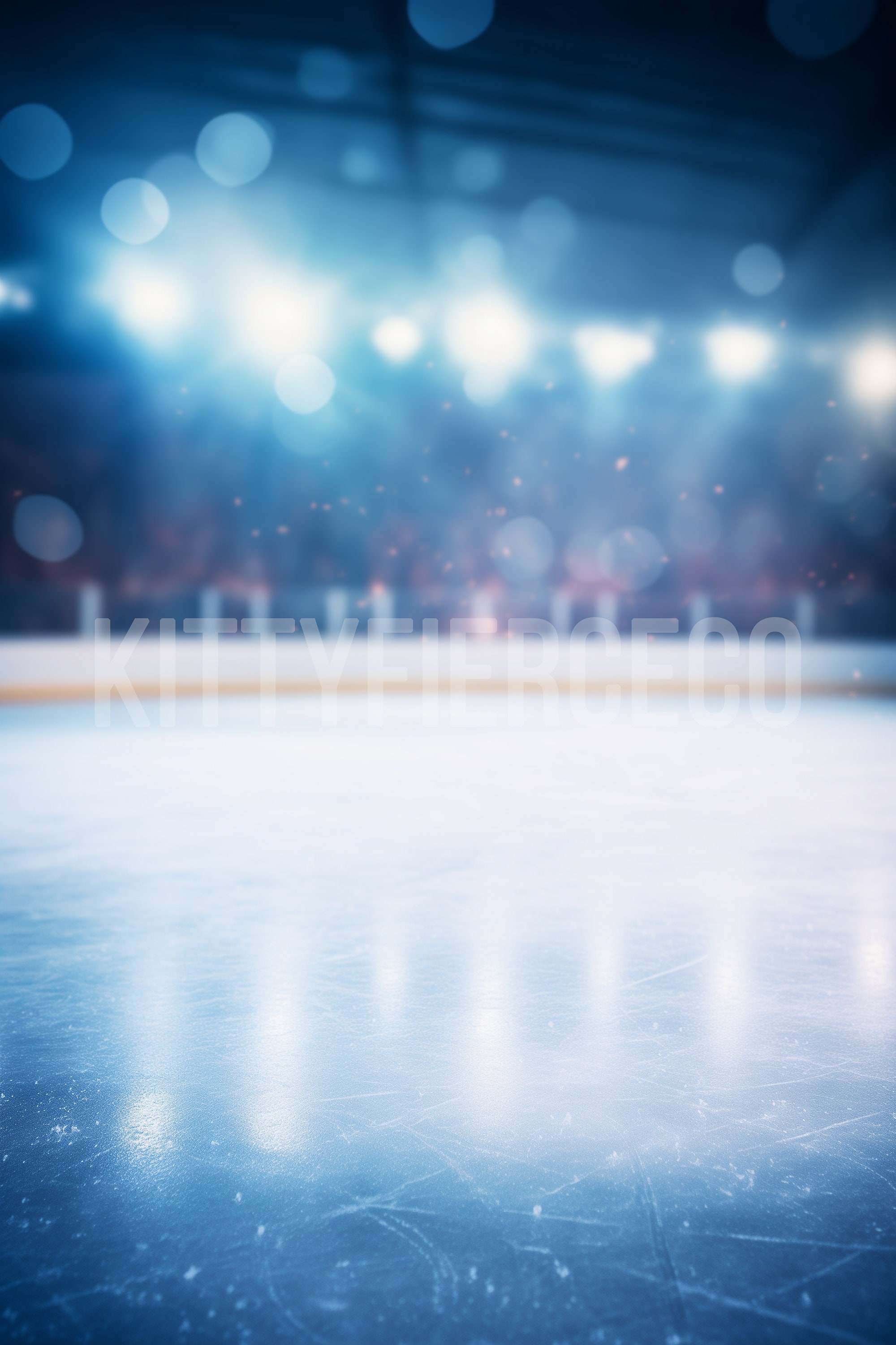 Hockey Digital Backdrop Ice Rink Digital Background Sports Poster ...