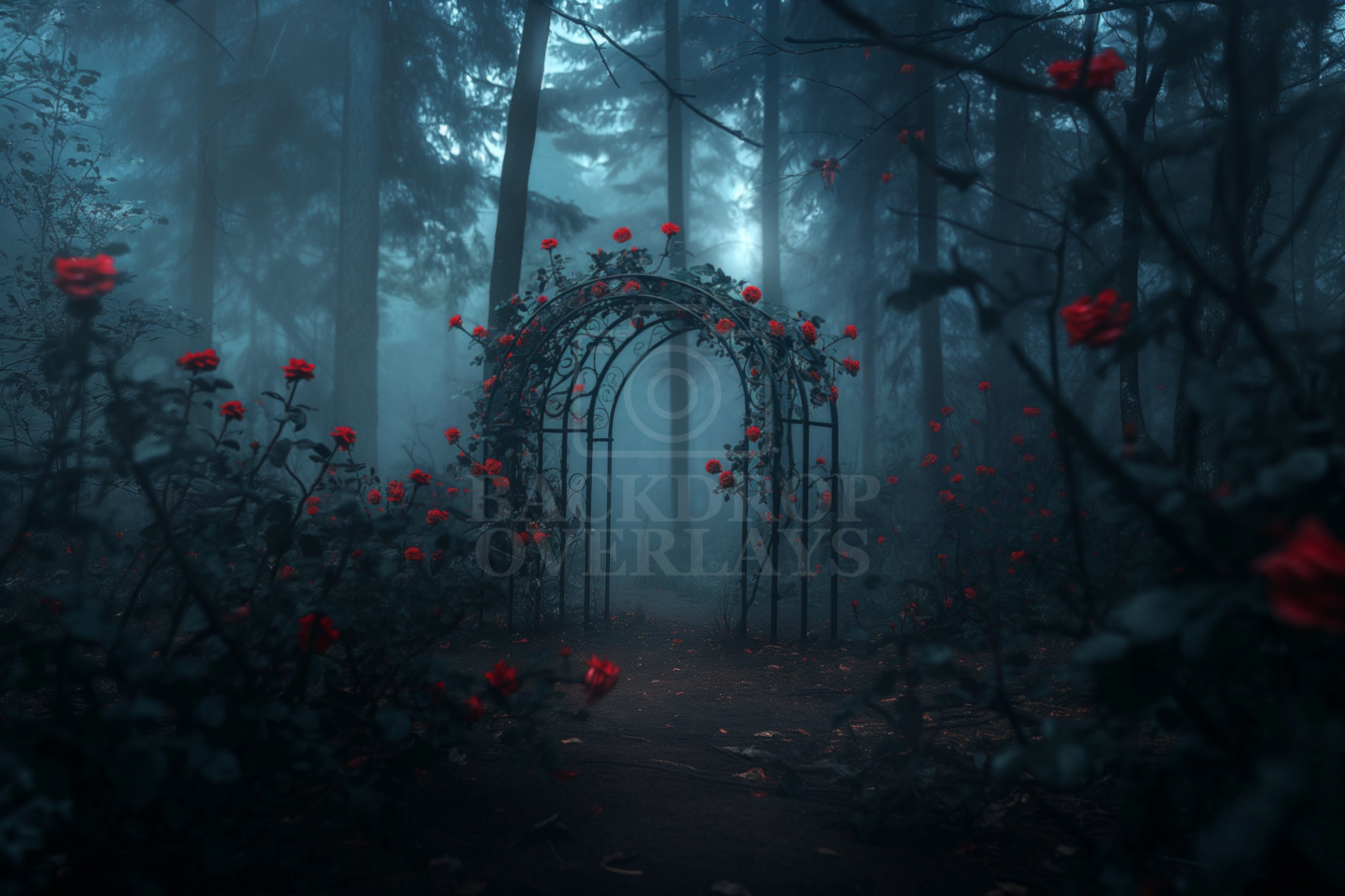 Enchanted Rose Arch Digital Backdrops Gothic Fantasy Photography ...