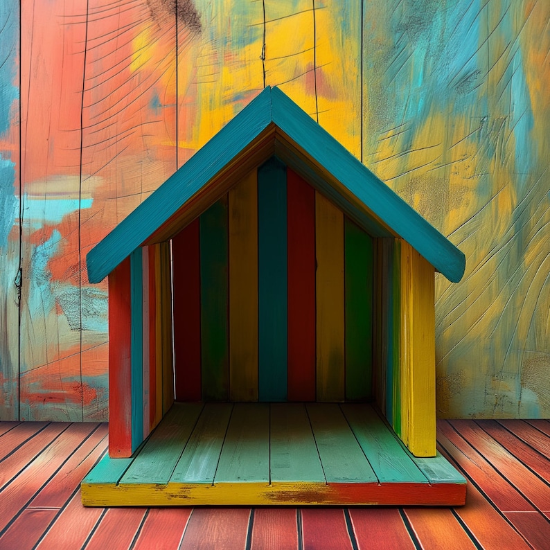 Whimsical Dog House Digital Backdrops Pet Portrait Backgrounds ...
