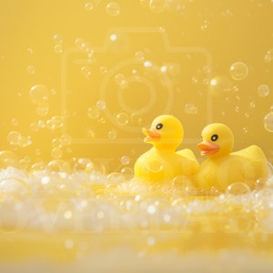 Kids Digital Backdrop Rubber Ducks Photography Background Whimsical ...