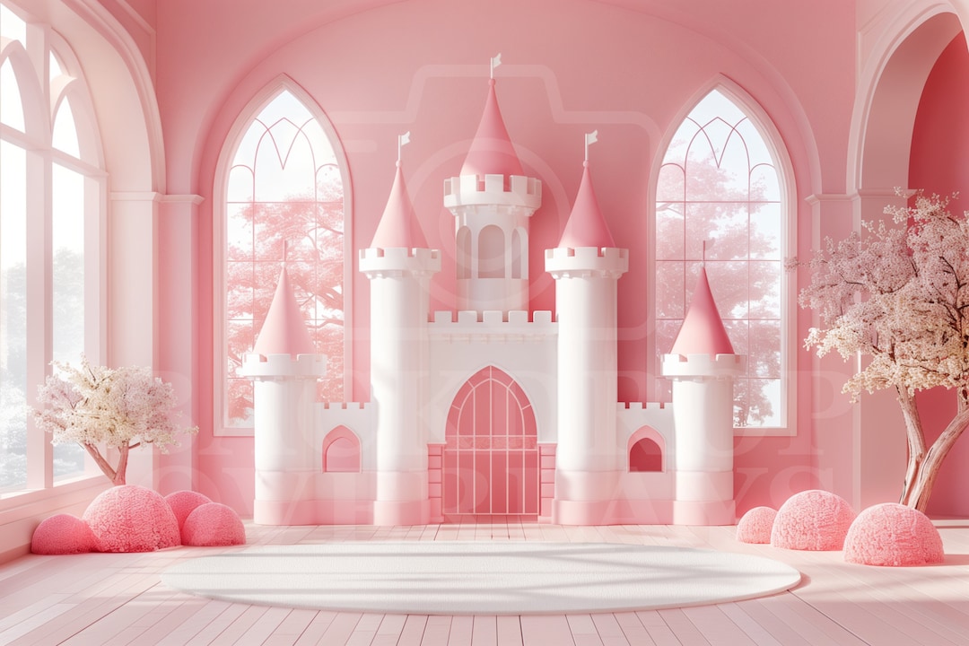 Studio Digital Backdrop Girls Princess Castle Background Kids Whimsical ...