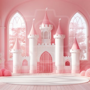 Studio Digital Backdrop Girls Princess Castle Background Kids Whimsical ...