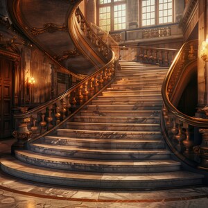 Staircase Digital Backdrop Elegant Formal Background Maternity Wedding ...