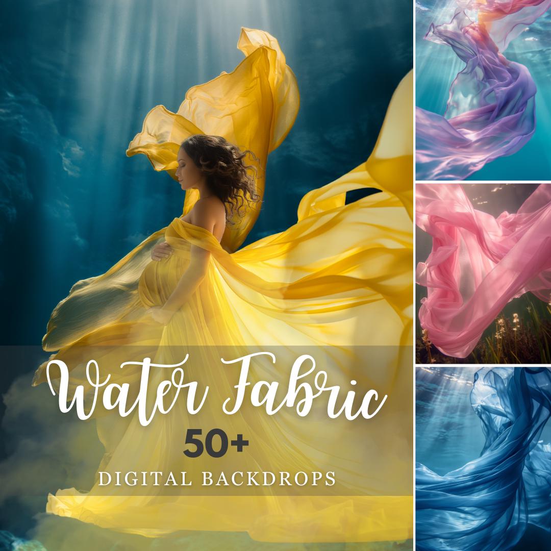 Underwater Fabric Digital Backdrops Maternity Photography Portrait ...