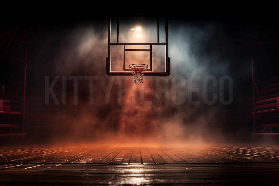 Basketball Digital Backdrop Basketball Court Digital Background Sports ...