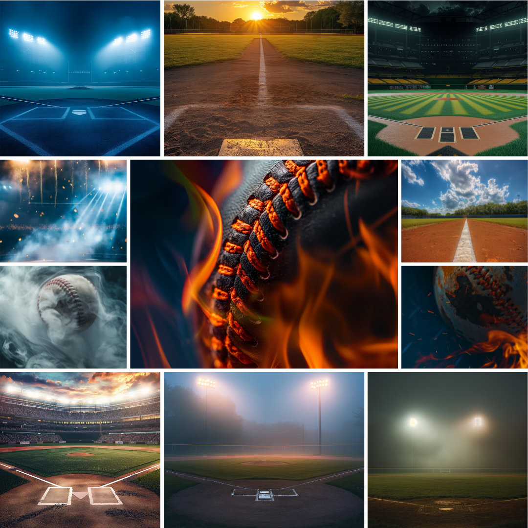 Baseball Digital Backdrops Sports Photography Backgrounds Team Portrait ...