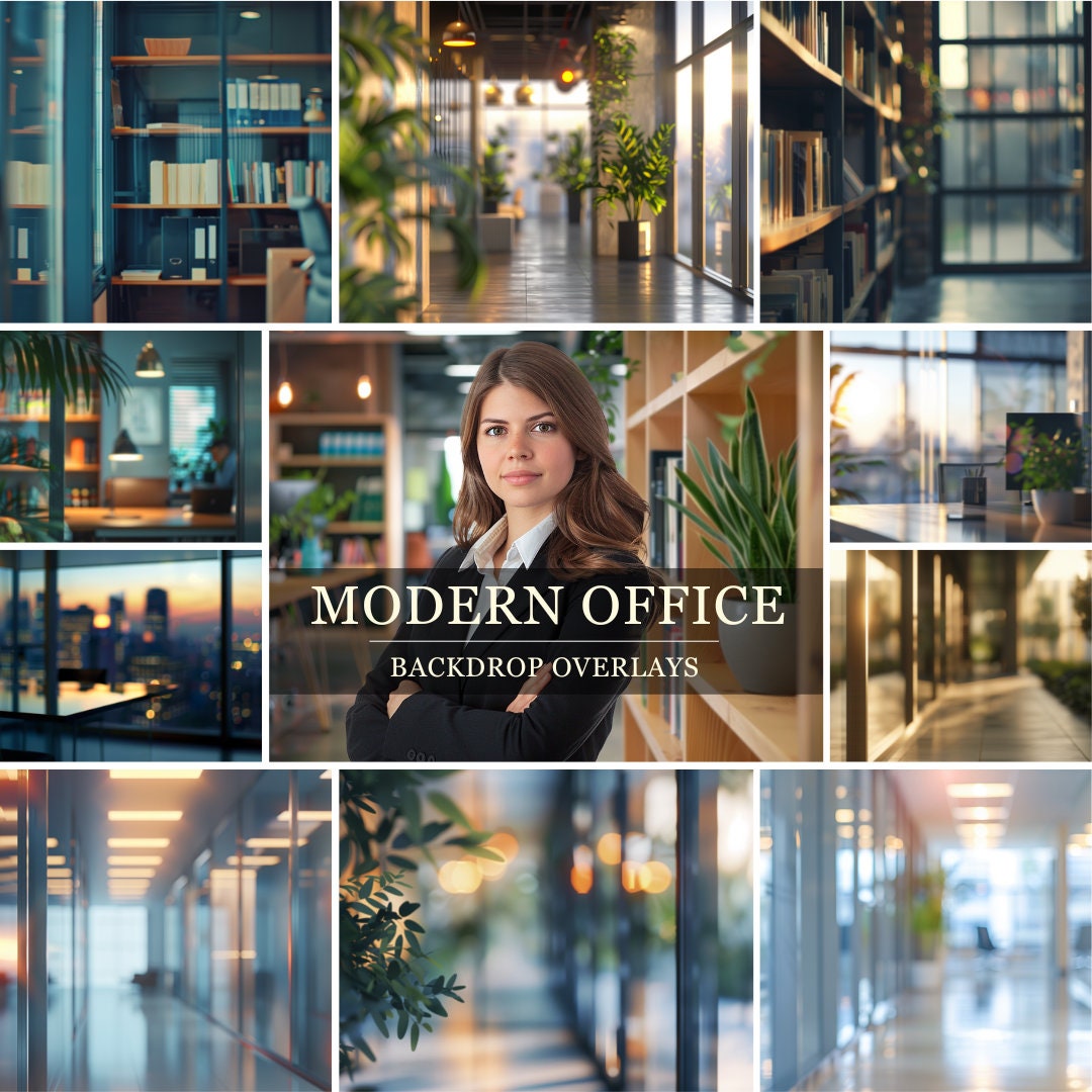 Modern Office Digital Backdrops Soft Focus Blurred Digital Backgrounds ...