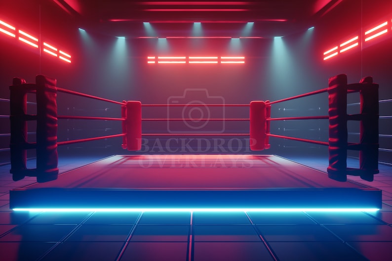 Boxing Ring Digital Backdrop Sports Poster Background Professional ...
