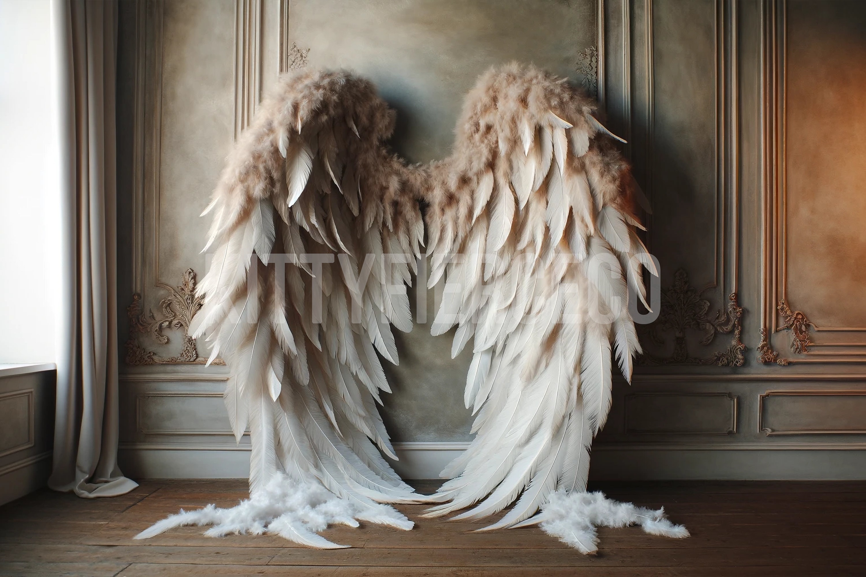 Angel Wings Digital Backdrop Classic Studio Photography Background ...