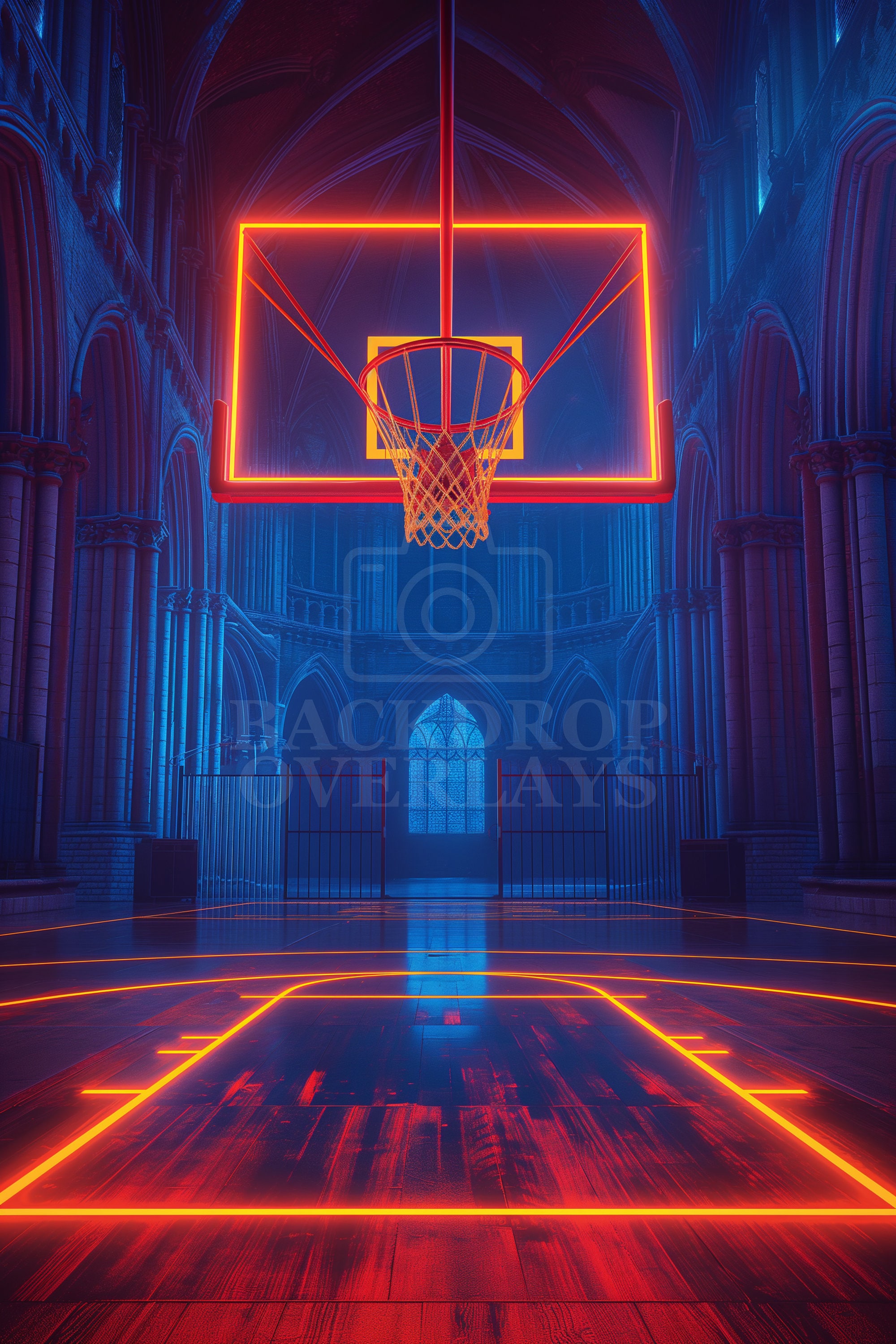 Basketball Digital Backdrop Sports Poster Background Custom High School ...