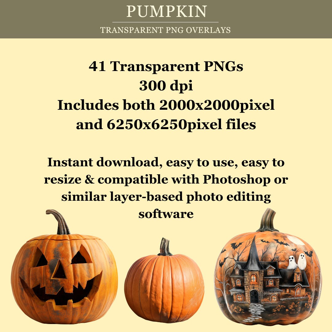Pumpkin Overlays Transparent PNG Halloween Clip Art Jack O Lantern ...