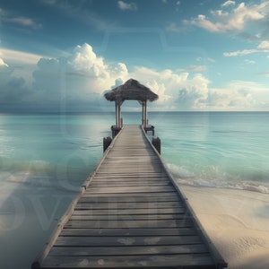 Summer Digital Backdrop Beach Vacation Digital Background Maternity ...