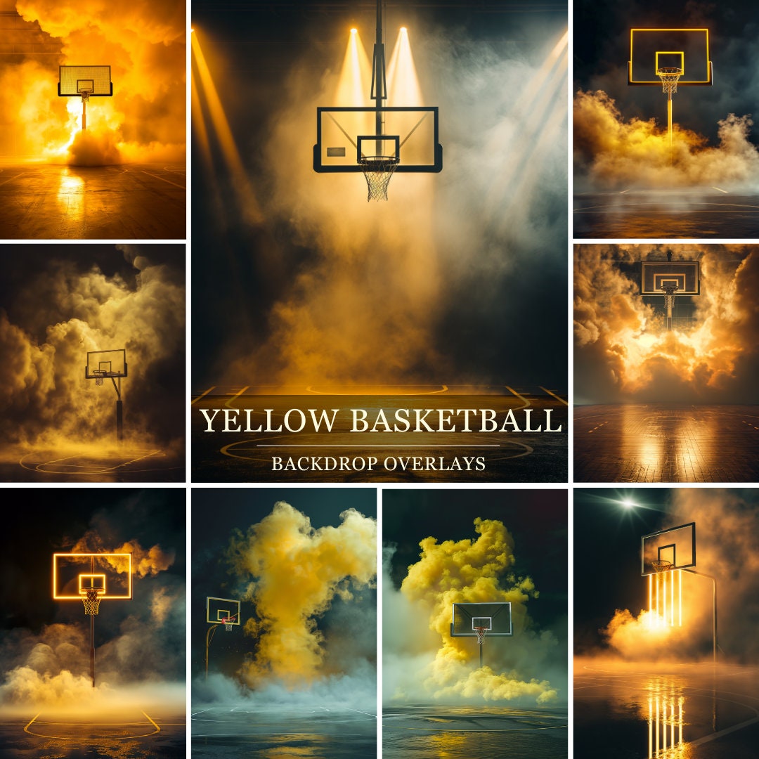 Basketball Digital Backdrops Photography Backgrounds Smoke Fog Team ...