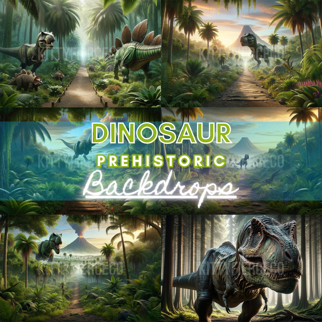 Dinosaur Digital Backdrops T Rex Jungle Jurassic Photography ...