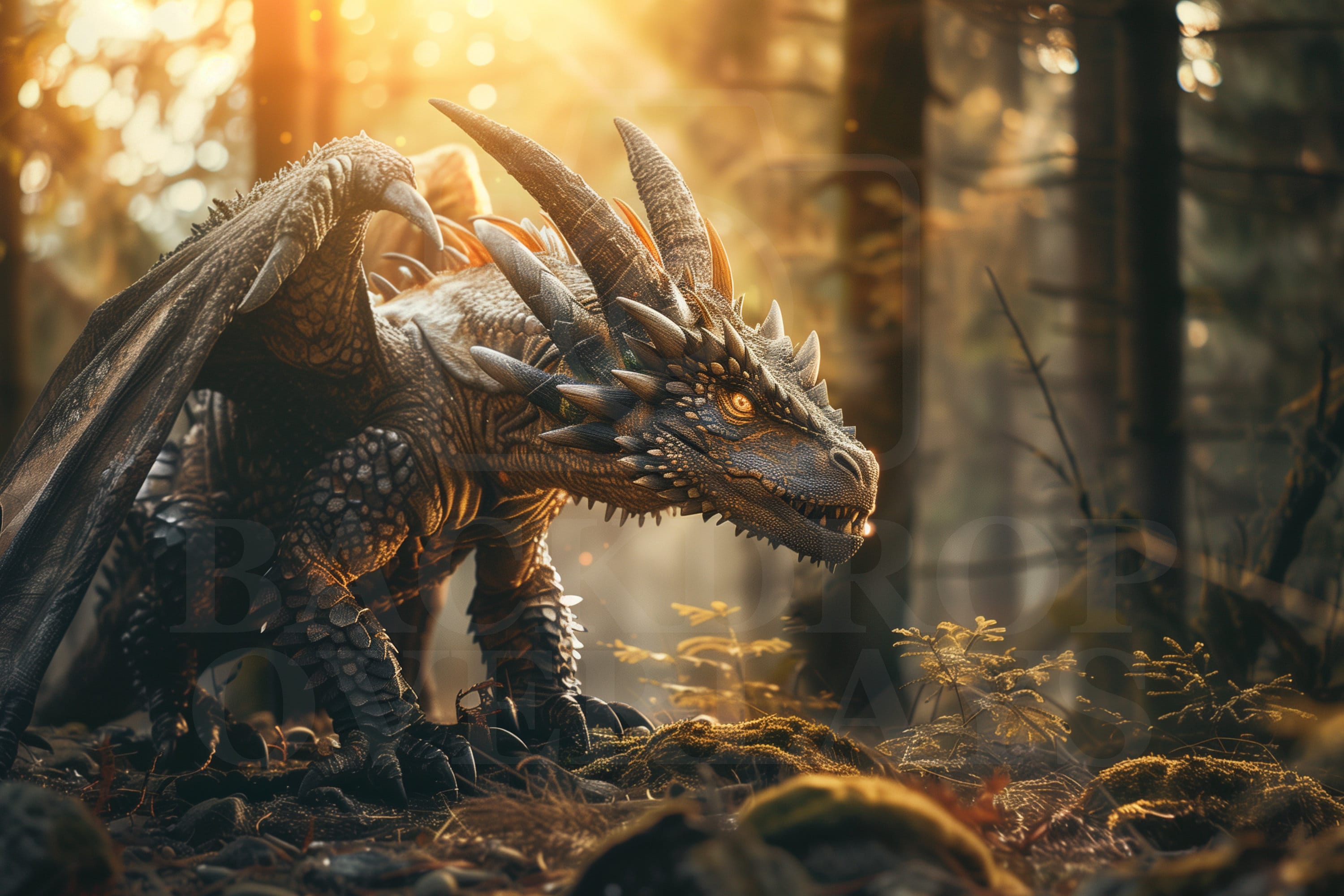 Dragon Digital Backdrop Fantasy Photography Background Kids Whimsical ...