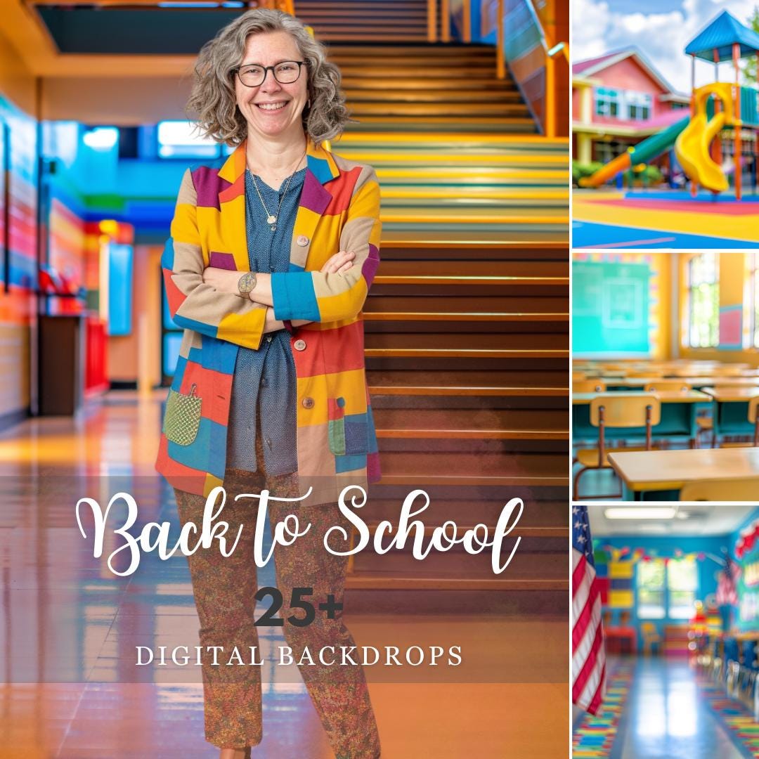 Back to School Digital Backdrops Soft Focus Blurred Photography ...