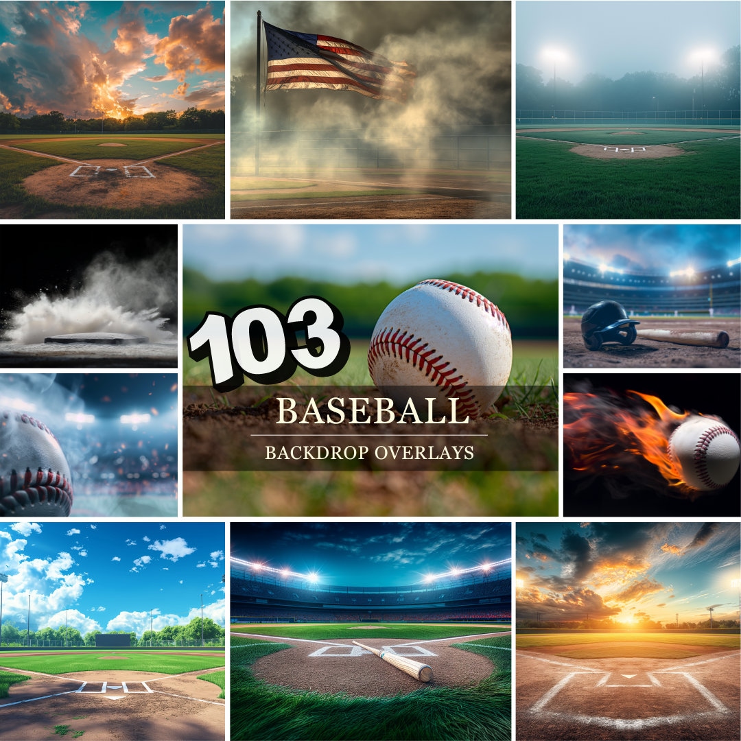 Baseball Digital Backdrops Baseball Field Digital Backgrounds Sports ...