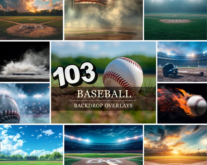 Baseball Field Digital Backdrop Sports Team Photography Background ...