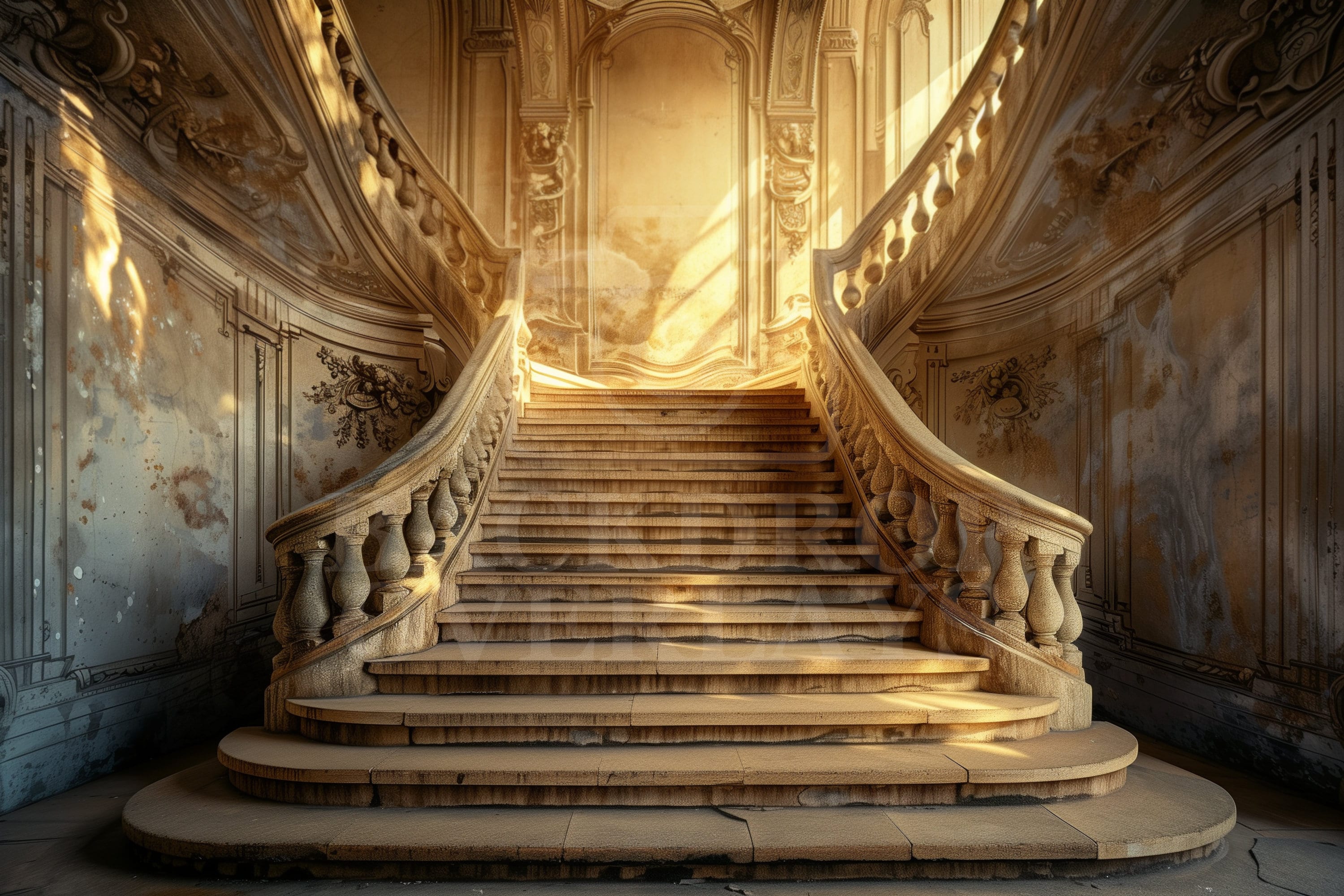 Luxurious Staircase Digital Backdrop Grand Entryway Formal Wedding ...