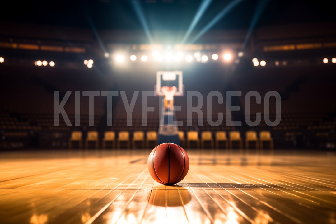 Basketball Photography Backdrop Professional Basketball Court Digital ...