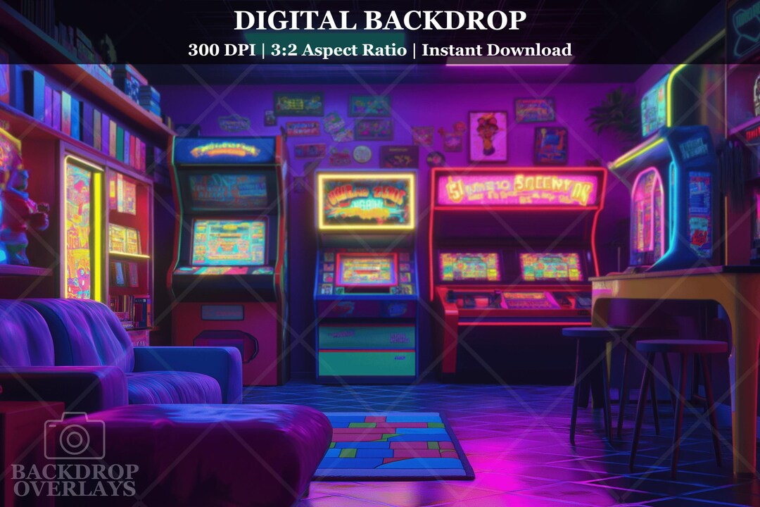 Video Game Digital Backdrop Soft Focus Retro Gaming Photography ...