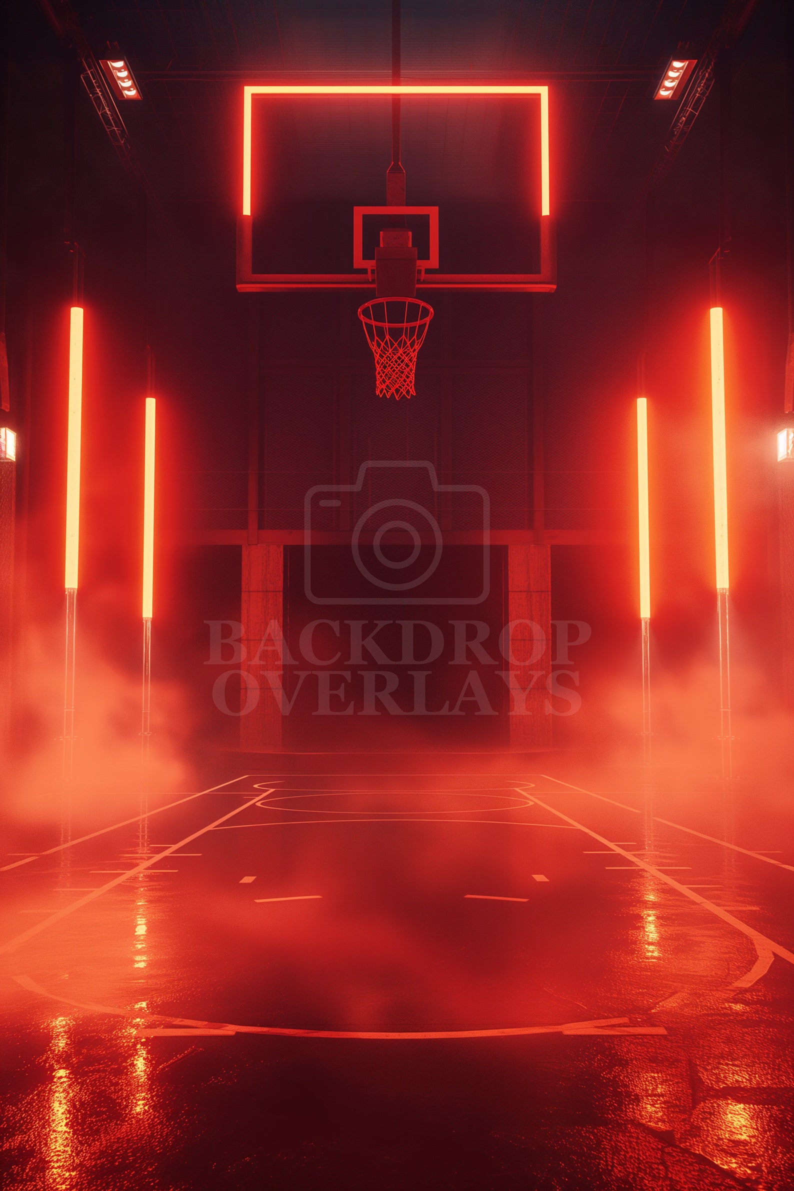 Basketball Digital Backdrop Sports Poster Background Custom Senior ...