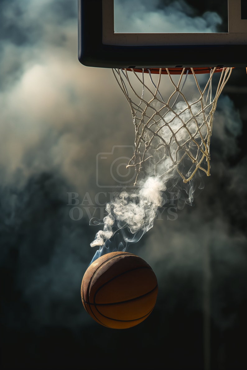 Basketball Digital Backdrop Sports Poster Background Custom High School ...