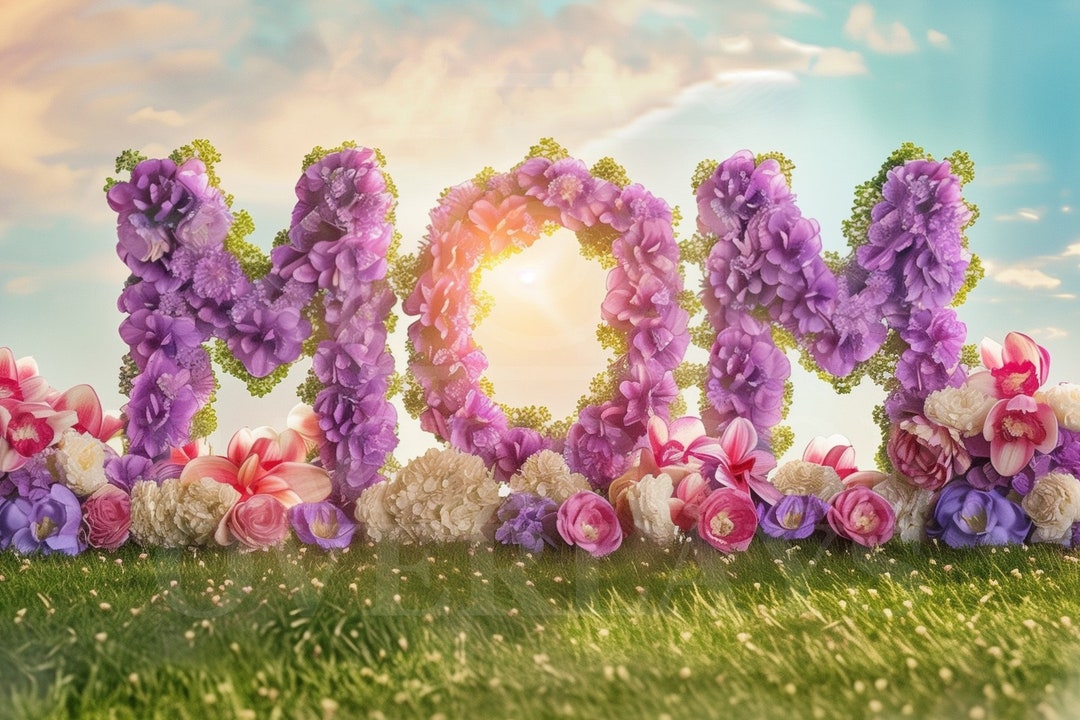 Mothers Day Digital Backdrop Floral Spring Digital Background Mom ...