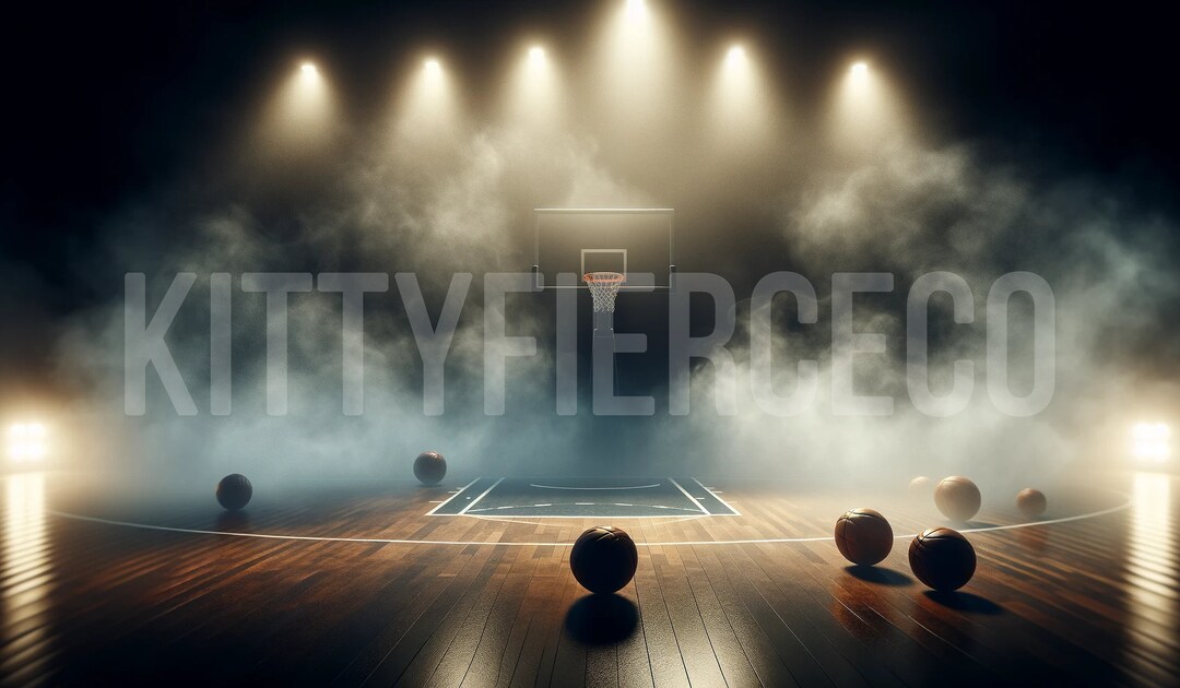 Basketball Digital Backdrop Basketball Hoop Digital Background ...