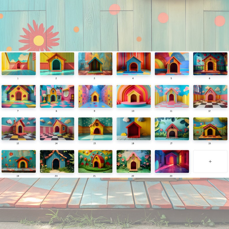 Whimsical Dog House Digital Backdrops Pet Portrait Backgrounds ...