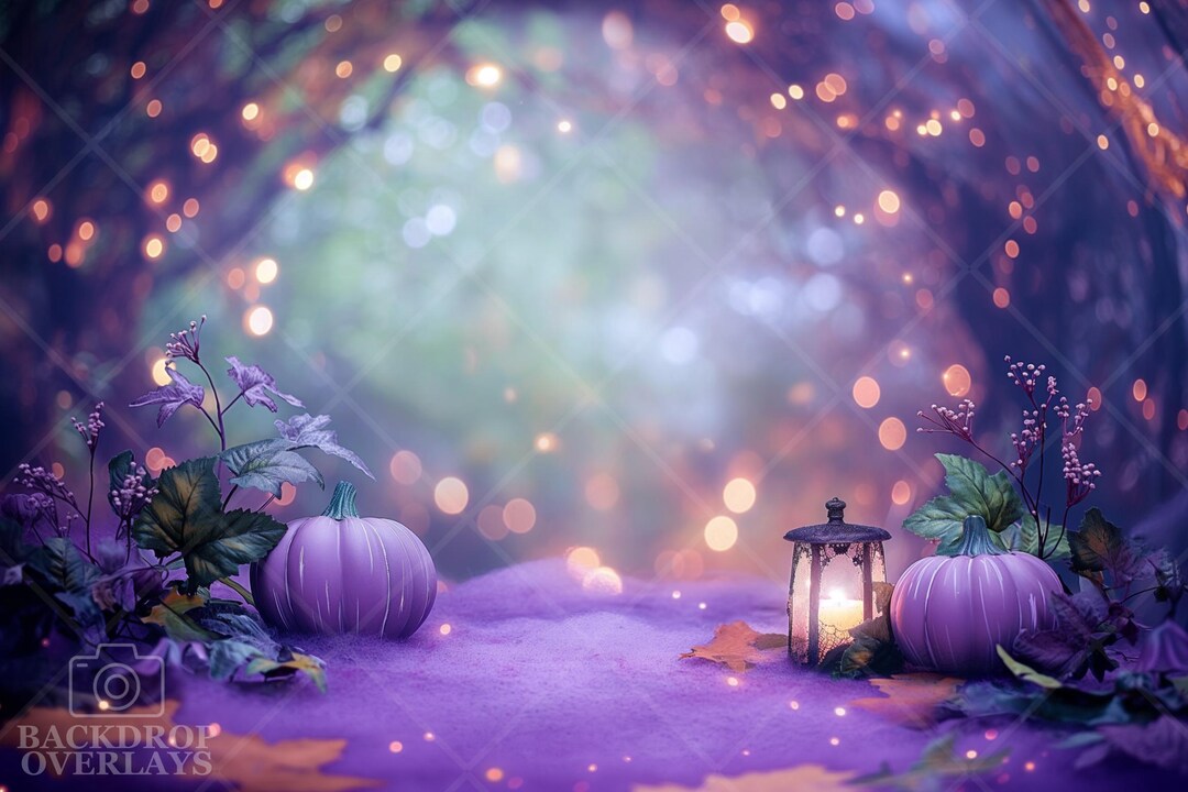 Whimsical Pumpkin Digital Backdrop Fantasy Photo Prop Enchanted ...