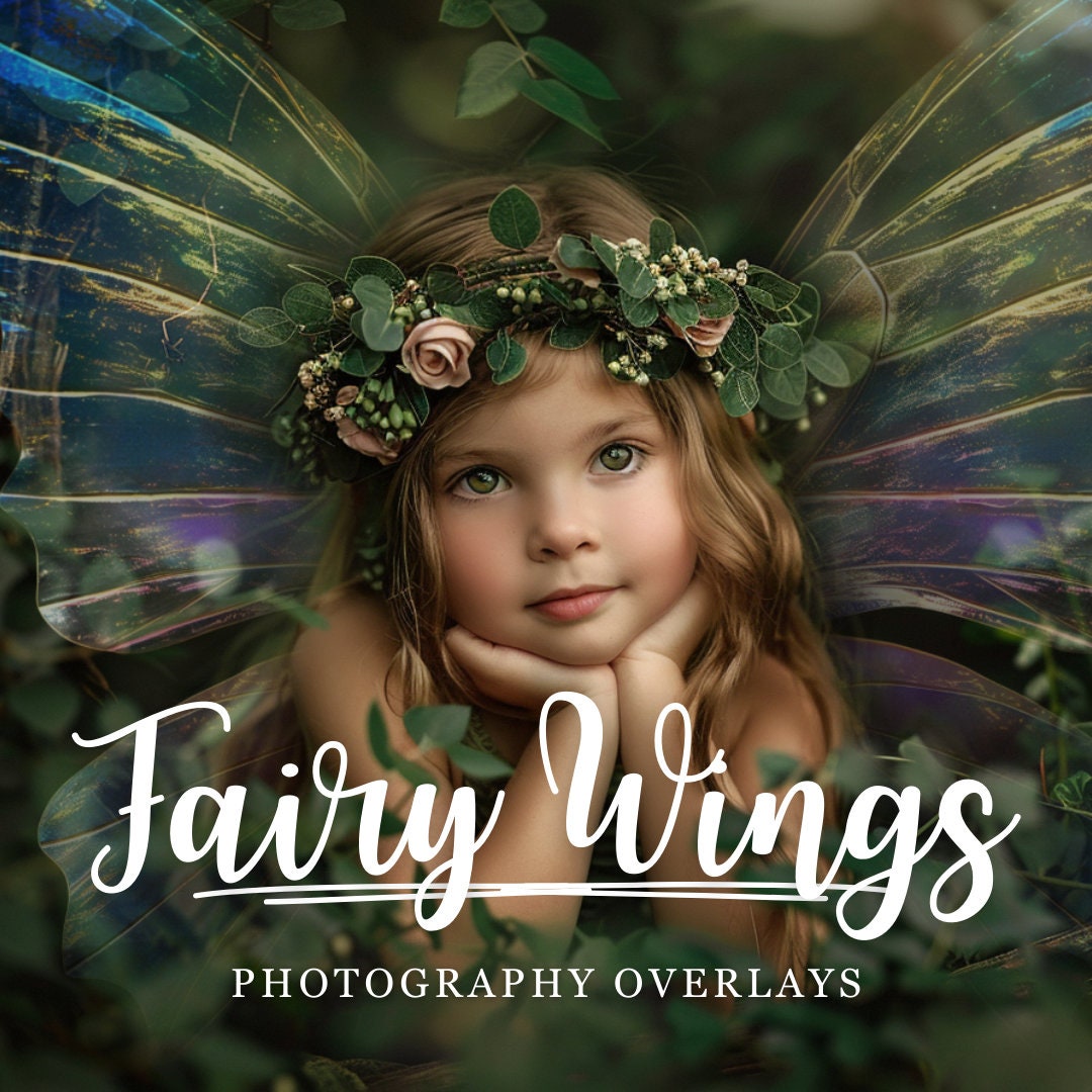 Fairy Wings Overlays Magical Fairy Tale Studio Photo Props Digital ...