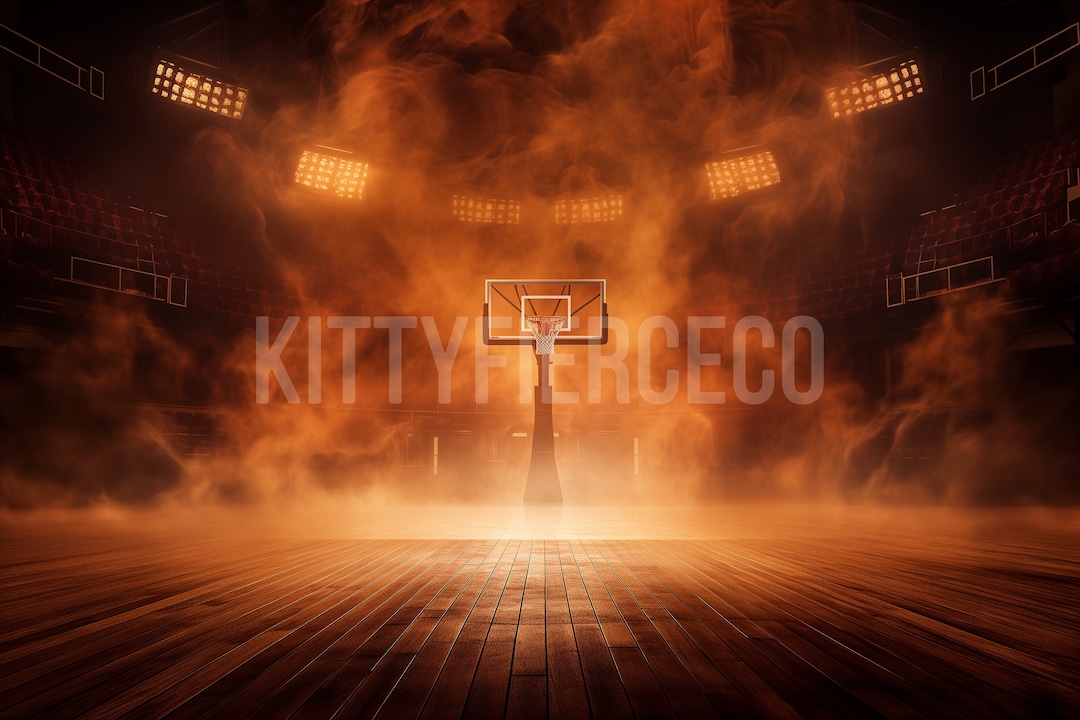 Basketball Digital Backdrop Basketball Hoop Digital Background ...