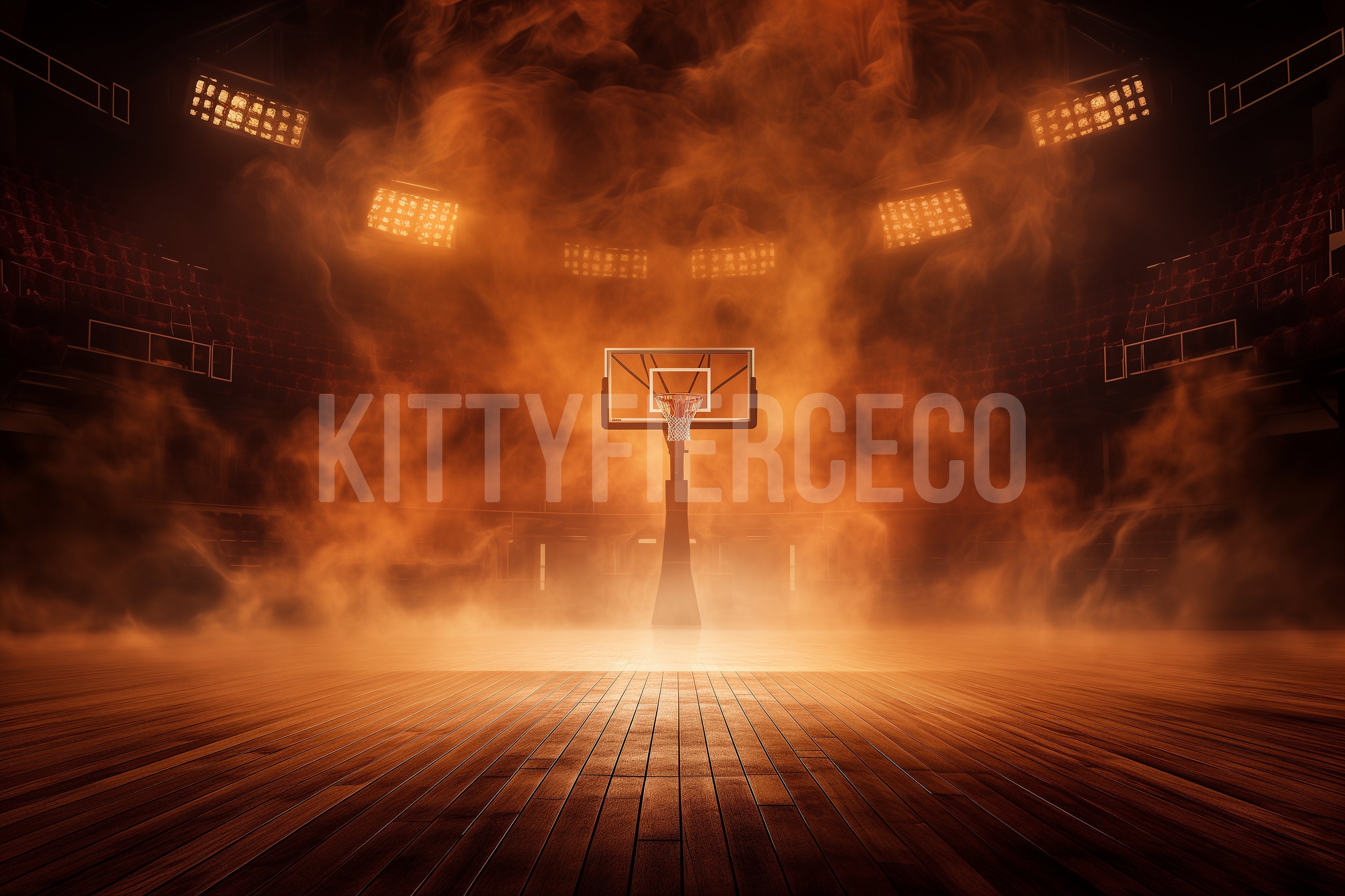 Basketball Digital Backdrop Basketball Hoop Digital Background ...