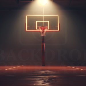 Basketball Digital Backdrop Red Black Basketball Court Photography ...