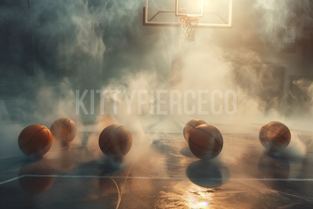 Basketball Digital Backdrop Basketball Hoop Digital Background ...