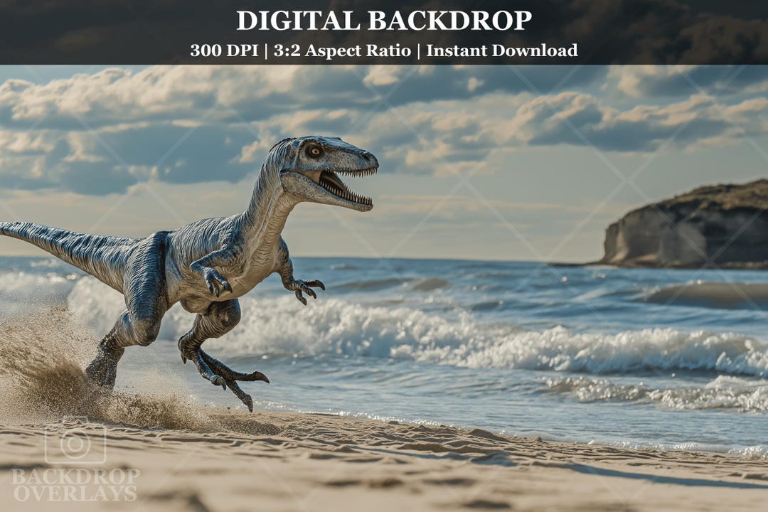 Dinosaur Digital Backdrop Raptor Fantasy Photography Background Dino ...