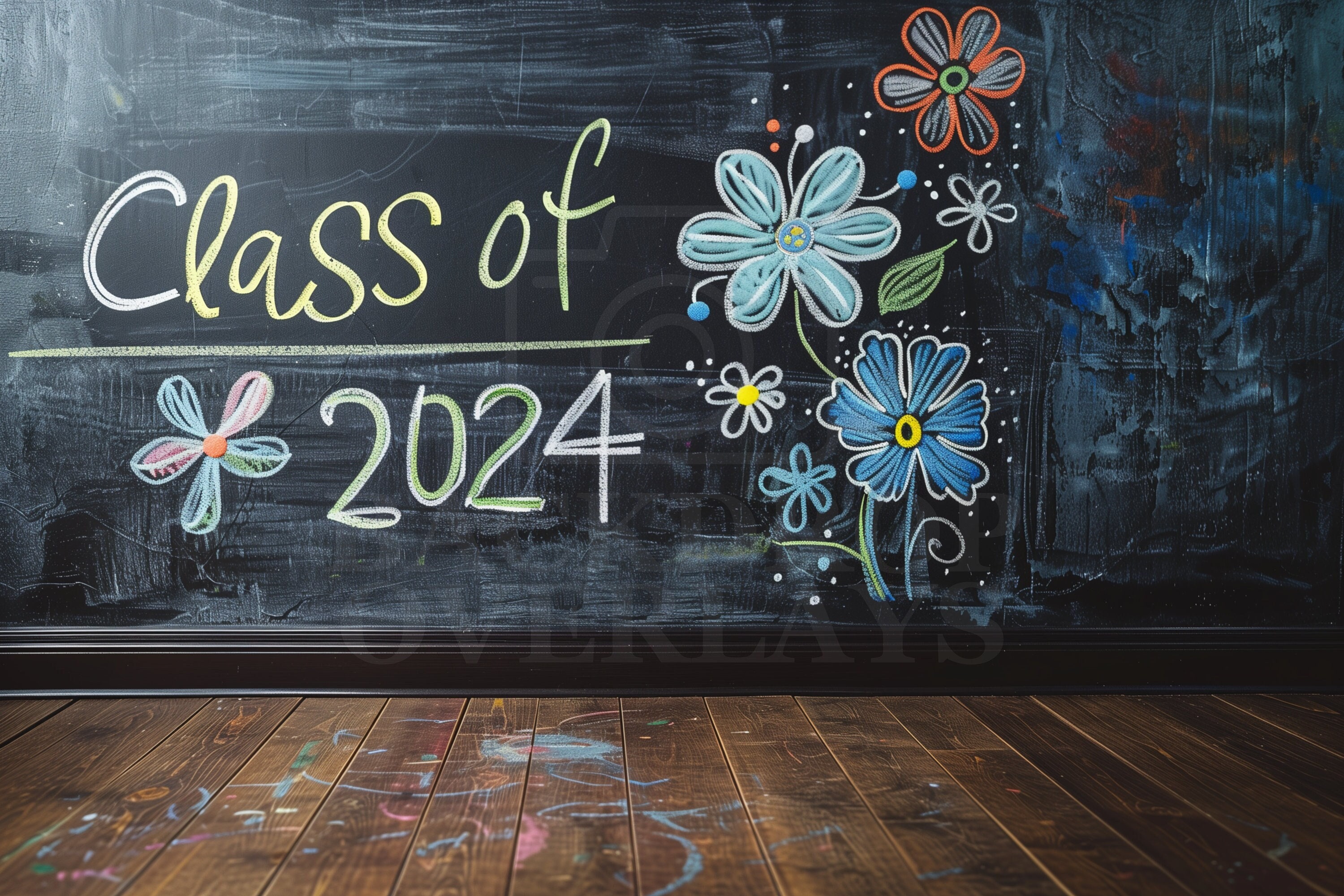 Senior Grad Digital Backdrop Graduation Class of 2024 Background Back ...