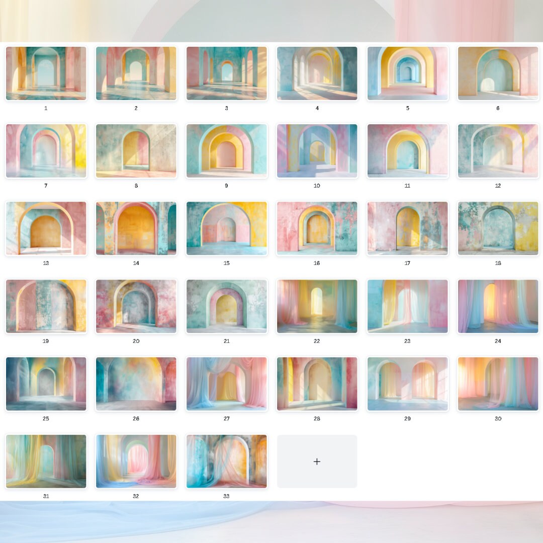 Pastel Arches Digital Backdrops Minimal Whimsy Spring Studio Digital ...