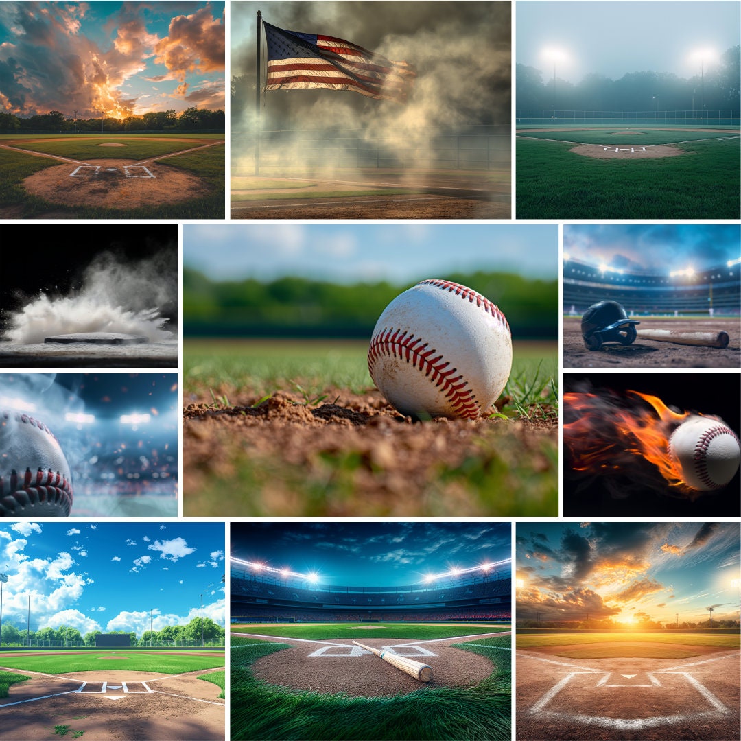 Baseball Digital Backdrops Sports Photography Backgrounds Team Portrait ...